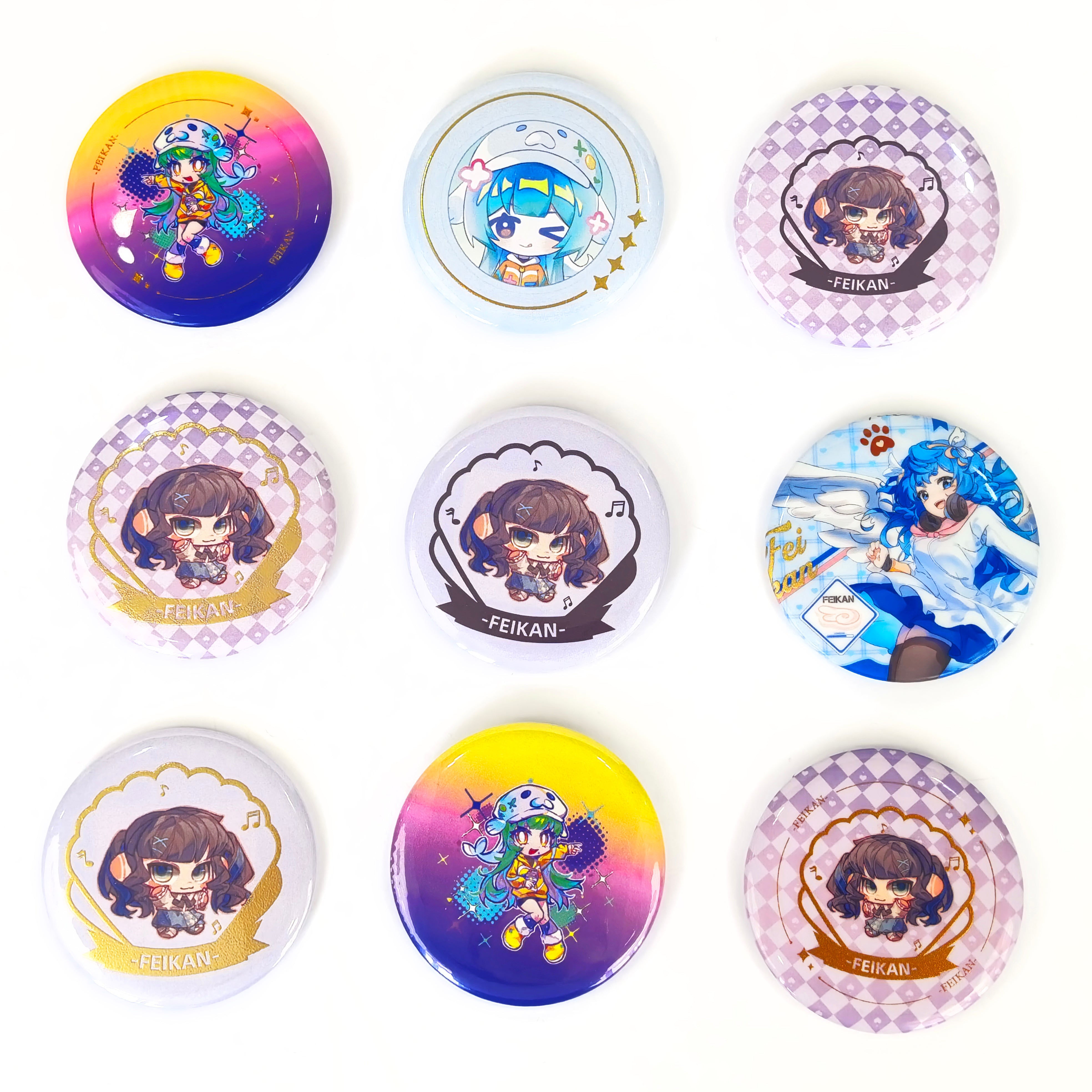 Custom Round Button Pins – FEYSTAR